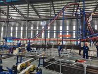 China LPG Heating Vertical Powder Coating Production Line for Aluminum Profiles 7000mm for sale