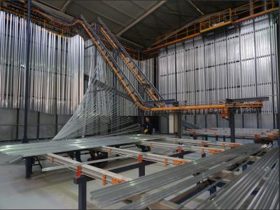 Cina Turchia Sistema di raffreddamento del gas naturale Linea verticale di rivestimento in polvere per profili in alluminio in vendita