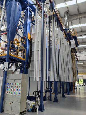 中国 全自動前処理システムと多重リンスを備えた垂直粉体塗装ライン 販売のため