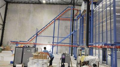 China Full Automatic  Multiple Electrical Cabient Vertical Powder Coating Line For Aluminium Profiles for sale