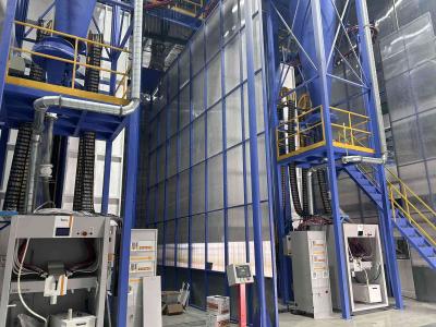 China LPG Heating System Vertical Powder Coating Line for Aluminum Profiles for sale