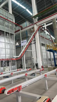China Big Cyclone Recycle System Vertical Powder Coating Line for Aluminum Profiles for sale