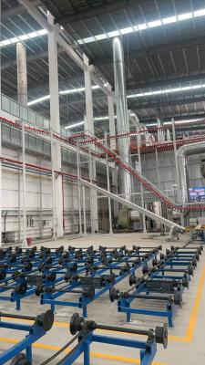 China Spraing Rinsing Pre-treatment Free Chrome Vertical Powder Coating Line for Aluminium Profiles for sale