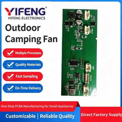 China Outdoor Camping Fan PCBA Board with Digital Display, 100-Level Stepless Speed Regulation, and Automatic Left-Right Oscillation for sale