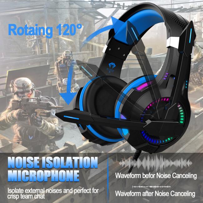 Gaming headset with microphone