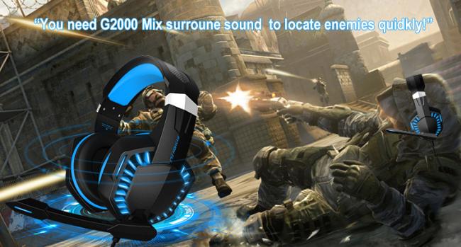 G2000 PRO Gaming Headset with microphone and RGB lighting