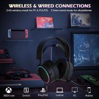 China Logitech Compatible 2.4G Wireless Gaming Headset X3 Pro 2nd Edition With Mic LED for sale
