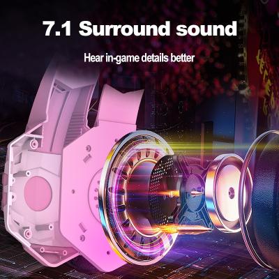 Cina G9000 Max PS4 Gamer Gaming Earphones con cavo Stereo VR Pink Headset con microfono OEM in vendita