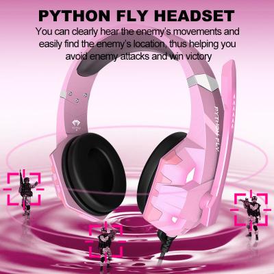 Cina G9000 Max PS4 Gamer Gaming Earphones con cavo Stereo VR Pink Headset con microfono OEM in vendita