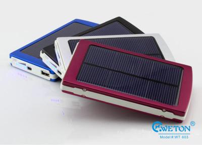 China Compact Slim solar panel power bank 5000mAh , External Fast Charging Power Bank for sale