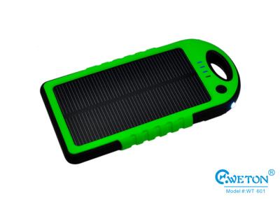 China Mobile Phone / Laptop 5000 mAh Shockproof Solar energy Power Bank for sale