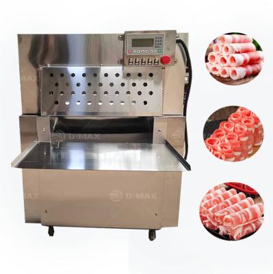 China Food Beverage Stainless Steel Lamb Roll Frozen Meat Cutting Machine For Hot Pot Shop for sale
