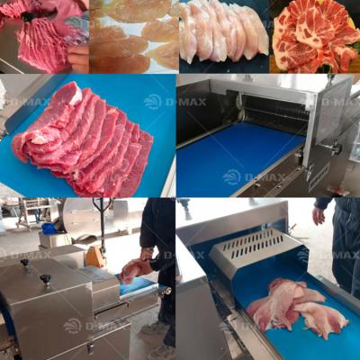 China Automatic Horizontal Meat Cutting Machine for Fresh Beef Chicken Fish Pork Processing for sale