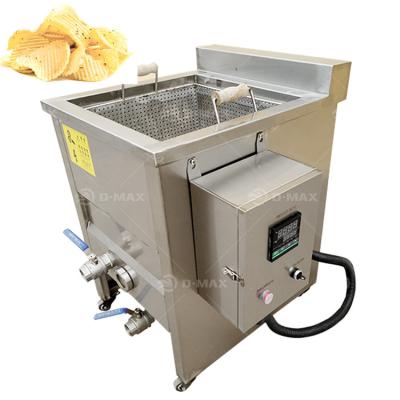 China Fully Automatic High Temperature Frying Conveyor Chip Deep Fryer with 50kg/h Capacity for sale