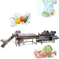China Full-automatic Vegetable Fruit Washing and Drying Machine for Cleaning Processing Line for sale
