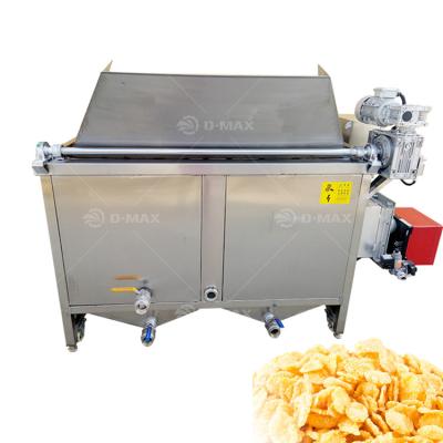 China Food Beverage Shops Oil And Water Separation Belt Conveyor Automatic Continuous Fryer for sale