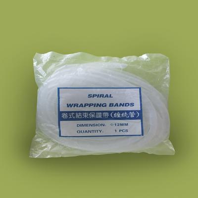 China 20mm O.D Flexible Anti-aging PE Transparent Cord Wrap Cable Tidy Spiral Wrap Manufacturers for sale
