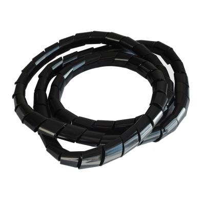 China 10mm O.D Factory Supply Flexible Abrasion Resistant PE White Cable Tidy Wire Organizing Tool Manufacturer 8m/roll for sale