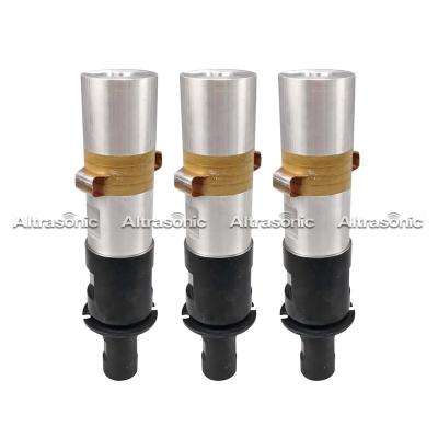 China transdutor ultrassônico da soldadura piezoelétrica de 20k 2000W com o impulsionador Titanium para a máscara que faz a máquina for sale