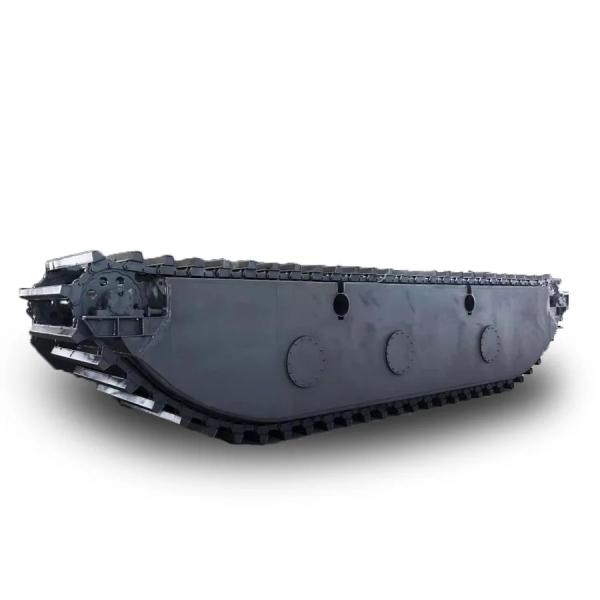 Quality Cuctomized Excavator Floating Pontoon For Amphibious Excavator DX55 DX65 Q355b for sale