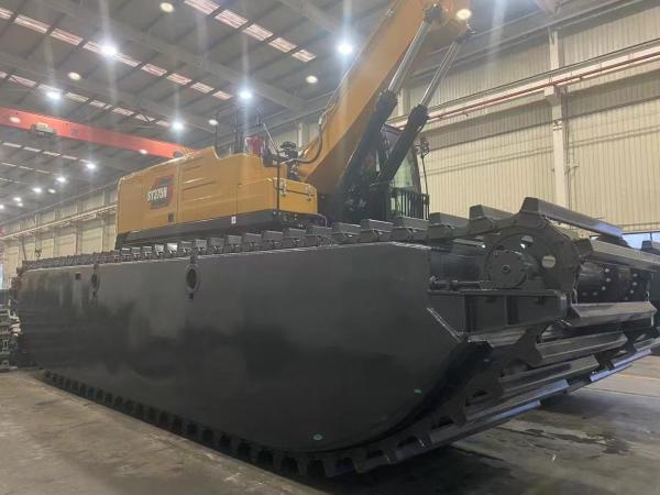Quality Cuctomized  SWAMP Floating Pontoon For Amphibious Excavator SY375H Q355b for sale