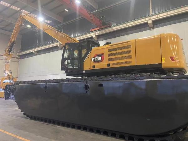 Quality Cuctomized SWAMP Floating Pontoon For Amphibious Excavator SY375H Q355b for sale