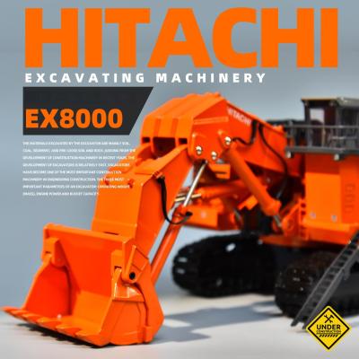 China Hitachi EX8000 Graafmachine 1/87 Scale Diecast Model Collectible Metal Toy Replica for sale