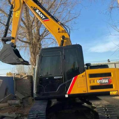 China Excavadora SANY SY135C 13.5T Usada Serviço completo História Construção Mineração Movimento de terra for sale