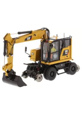 China DM 1:50 CAT M323F Multifunctional Railway Wheeled Excavator Alloy Model 85662 for sale