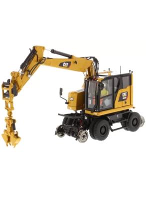 China DM 1:50 CAT M323F Multifunctional Railway Wheeled Excavator Alloy Model 85662 for sale