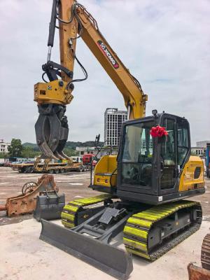 China 98% New XCMG XE75G Excavator With Rubber Pad Track Shoe With Hydraulic Shear for sale