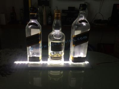 Cina Esposizione d'argento o nera della bottiglia del liquore dell'alluminio LED con la lunghezza 40*10*1cm di Customied in vendita