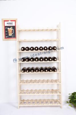 Cina Stoccaggi dello scaffale di legno del vino della bottiglia della pubblicità 64 grande 79 * 28 * 153cm in vendita
