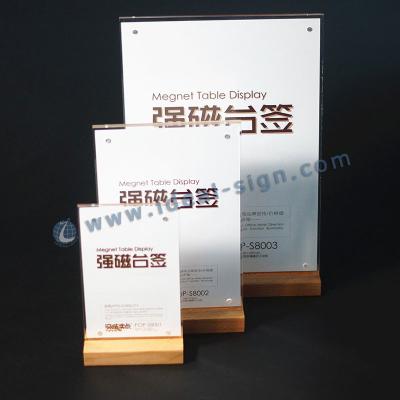 Cina Doppi titolari della carta laterali del menu della Tabella dei supporti verticali durevoli del menu in vendita