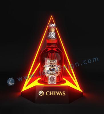 Cina Forme 200 * 180 * 280MM del triangolo del doppio di Glorifier della bottiglia di Chivas LED per la visualizzazione del prodotto in vendita