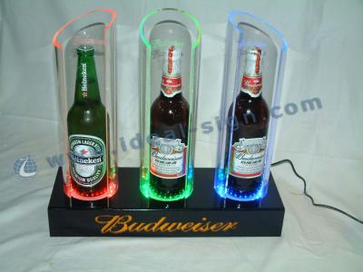 Cina L'acrilico trasparente accende il supporto dell'esposizione di Glorifier della bottiglia del liquore per la birra in vendita