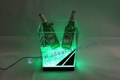 Cina Secchielli del ghiaccio variopinti accatastabili/all'aperto del secchiello del ghiaccio quadrato di LedBar della birra in vendita