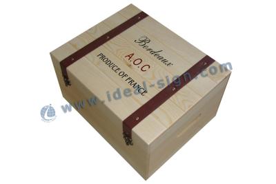 Cina Incida i contenitori di regalo di legno riciclati del vino per la promozione con la dimensione di 35x27x20cm in vendita
