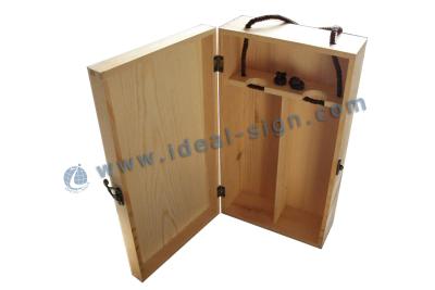Cina Timbratura calda di legno dei contenitori di regalo del vino del pino naturale con la dimensione di 35x18x10cm in vendita
