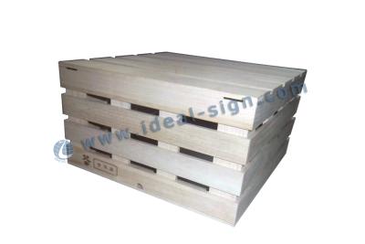Cina Contenitori di regalo di legno riciclati abitudine del vino 35x30x20cm con il legno di paulownia in vendita