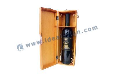Cina Contenitori di regalo di legno del vino di paulownia ecologica solidi per 1 vino della bottiglia in vendita