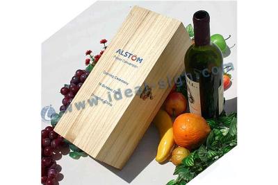 Cina Timbratura calda di legno su ordinazione dei contenitori di regalo del vino di paulownia per il club/Antivari in vendita