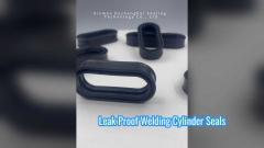 Elliptical welding cylinder piston seal for the automotive industry