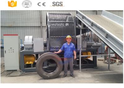 China High efficiency truck tyre cutter recycling production line manufacturer with CE for sale