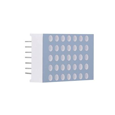 China 12.6x17.6mm 5x7 Round Type LED Dot Matrix Display 1.9mm Dot for Compact Signage Panel for sale