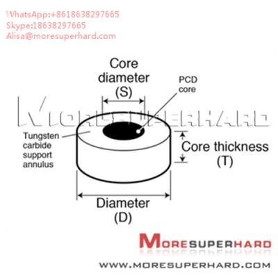 China Tungsten Carbide Supported Diamond Die Blanks used to wire drawing  Alisa@moresuperhard.com for sale