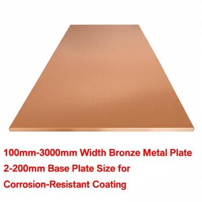 中国 100mm-3000mm 幅 ブロンズ 金属板 2-200mm 耐腐蝕性コーティングのためのベース板サイズ 販売のため
