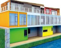 China 20ft 40ft Prefab Container Home Customizable Flat Pack Steel House for Site Office for sale