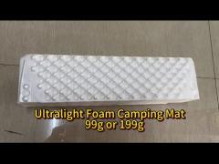 99g Gewicht Ultralight Foaming Sleeping Pad Pearl White Ruimtebesparende PE Foam Mat