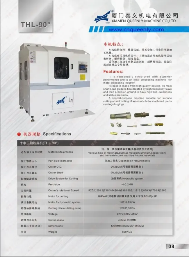 Machine technical specifications